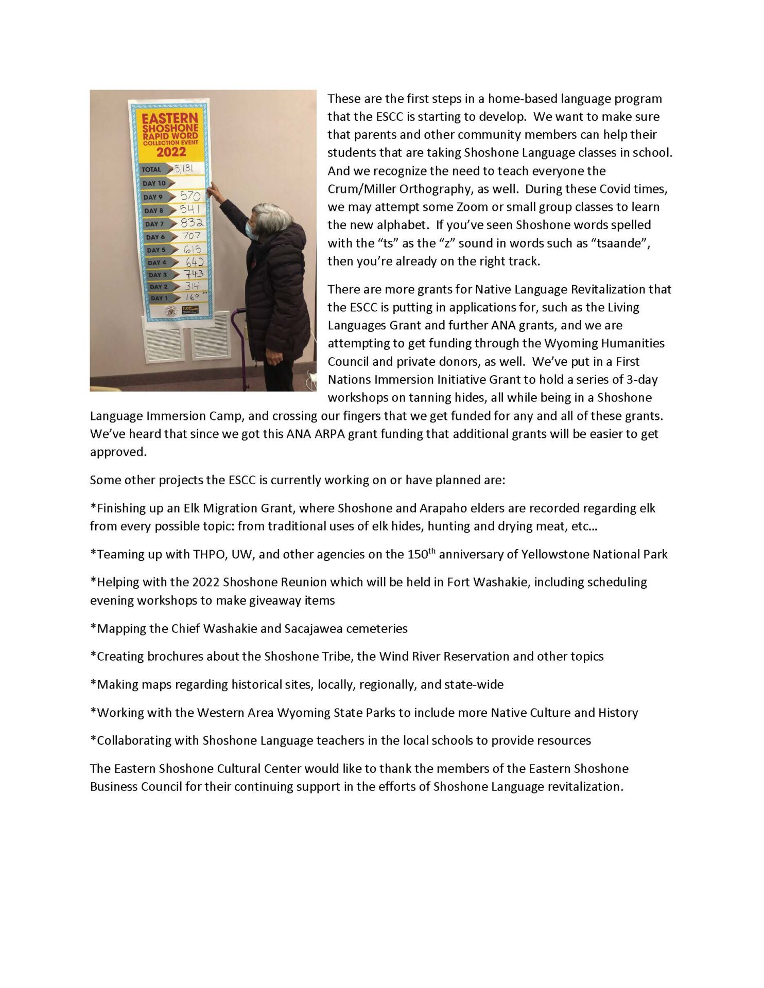 Rapid Word Collection- Eastern Shoshone Language Project- click here to ...